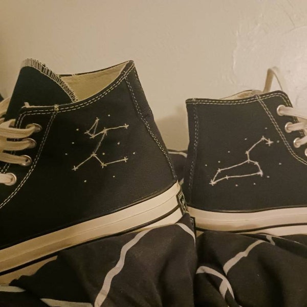 Embroidered Converse/ Converse Custom Constellation Embroidery ...