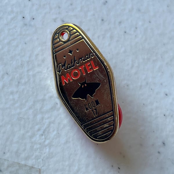 Mothman Motel Retro Plastic Hotel Keychain // Typography Retro Vintage ...