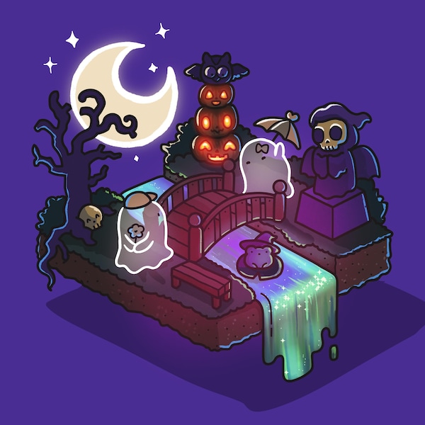 Halloween Coloring Pages, 40 Cute, Cozy, Spooky Vibes Illustrations ...