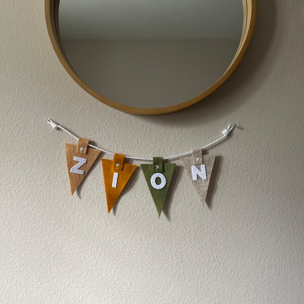 Mini Name Banner, Small Name Banner, Mini Garland, Small Garland ...