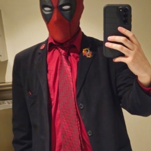 Deadpool Halfshell Costume Cosplay Mask With Screen Printed Fabric and ...
