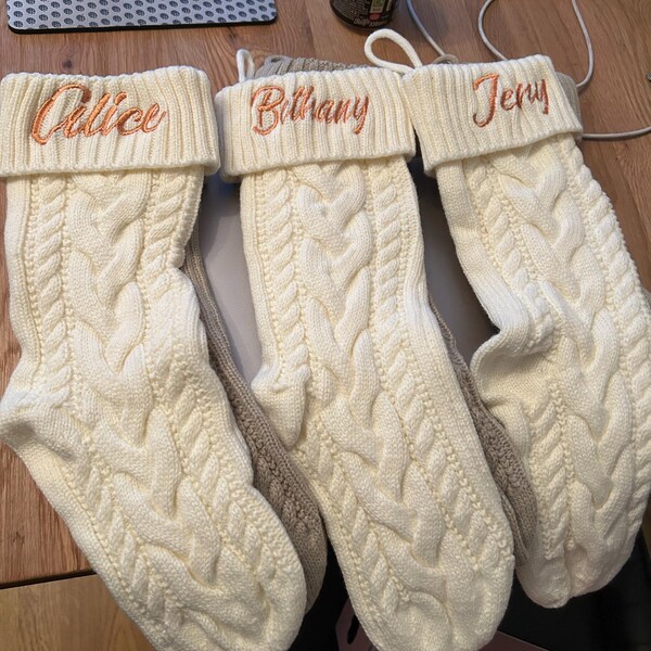 Engraved Holiday Stockings ,custom Christmas Knitted Stockings,2024 ...