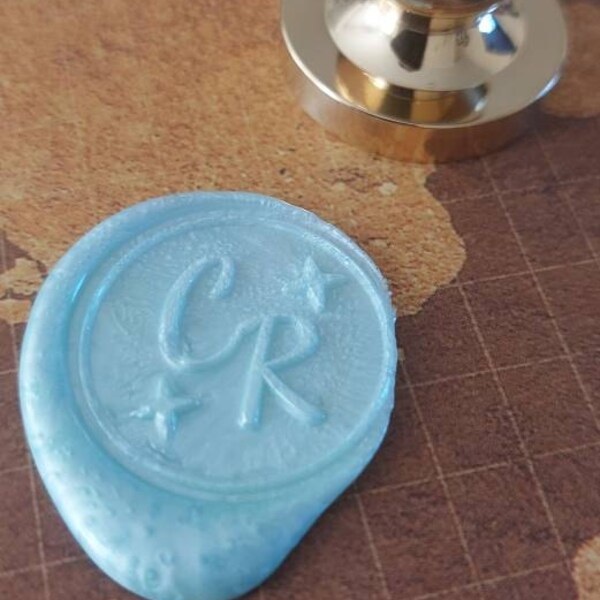 Custom Initial Logo Wax Seal Stamp Set for Wedding Invitation ...