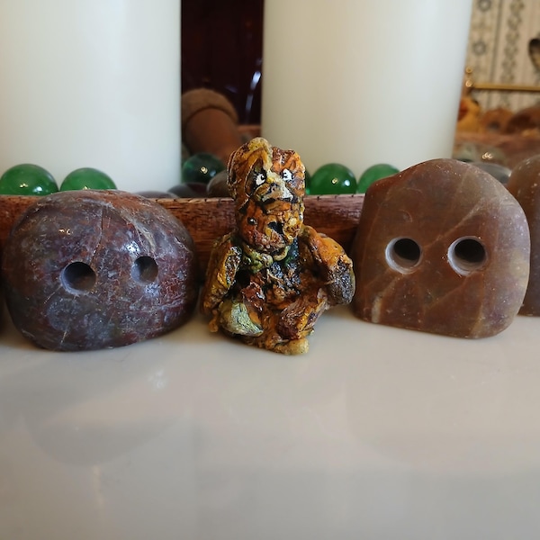 Rocklin, Handmade Rock Goblin Creature - Whimsical Stone Art. - Etsy