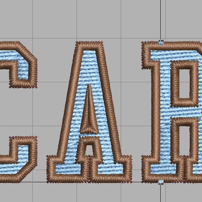 Applique Font for Machine Embroidery Alphabet 2, 3, 4, 5 Sizes BX ...