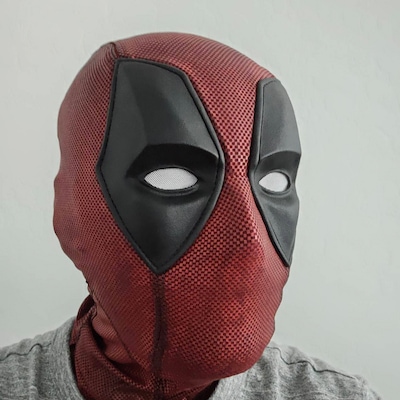 Deadpool Halfshell Costume Cosplay Mask With Screen Printed Fabric and ...