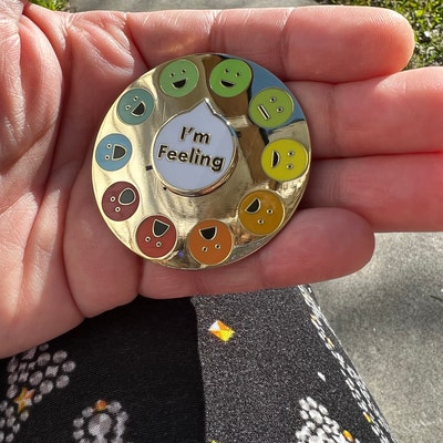 SPINNING ENAMEL PIN Autism Pin, Nonverbal Pin, Mental Health Pin ...