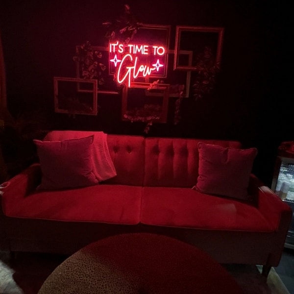 Modern LED Neon House Numbers Illuminated Backlit Address Sign Neon ...