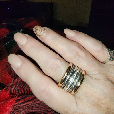 Raw Gemstone Ring, Fidget Wave Ring - Etsy