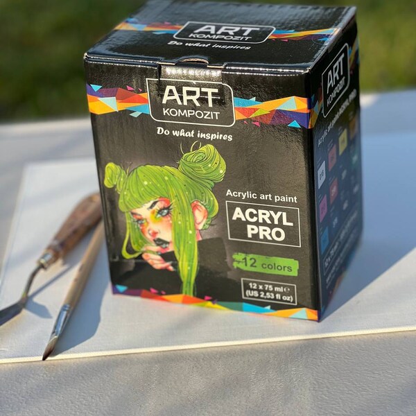 Acrylic Paint 131 Ochre Yellow Color Set of 12x2.6 Fl Oz/75 Ml, Acrylic ...
