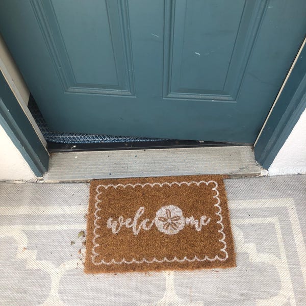Coquette Pink Bow Doormat • Girly Welcome Mat • Soft Aesthetic Entry ...