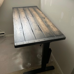 Tortured Reclaimed Distressed Industrial Wood Desk With Rebar Hairpin ...