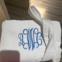 Women's Monogrammed Waffle Robe, 14 Colors to Choose From, Personalized ...