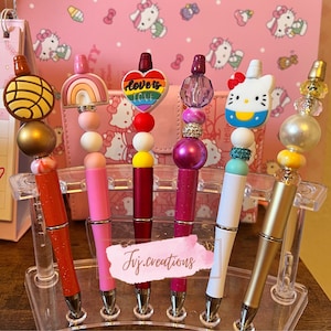 Pen Display Stand - Beadable Pen - Add Beads Pen - Clear - Easy to ...