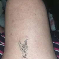 Fine Line Phoenix Temporary Tattoo - Etsy