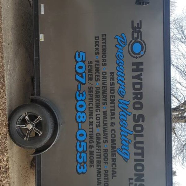 Custom Trailer Signs - Sides & Back Signs / Lettering in 1 Color of ...
