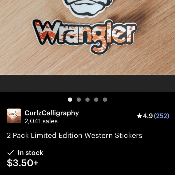 2 Pack Limited Edition Western Stickers - Etsy