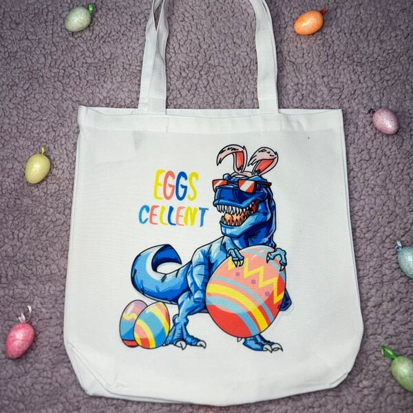 Dinosaur Eggs Cellent Easter Sublimation Design. Perfect for Boys Girls. Bunny Ears Easter Egg ...