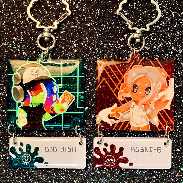 Splatoon Side Order Agent 8 Dedf1sh Color Chip Linked Glitter Epoxy ...