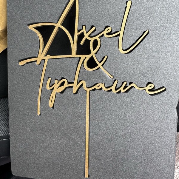 Personalized Cake Topper, Custom Names Cake Topper, Mr and Mrs Cake ...