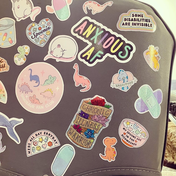 Anxious AF Large Vinyl Sticker // Anxiety, Mental Health Jumbo/large ...