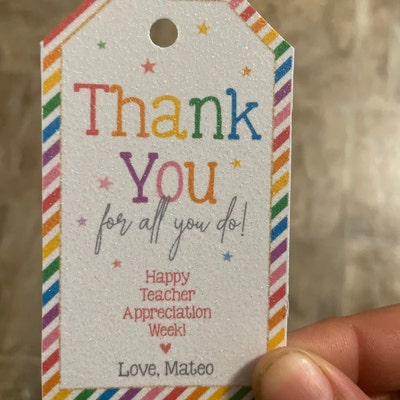 Editable Teacher Appreciation Week Gift Tags Thank You Teacher Gift Tag ...