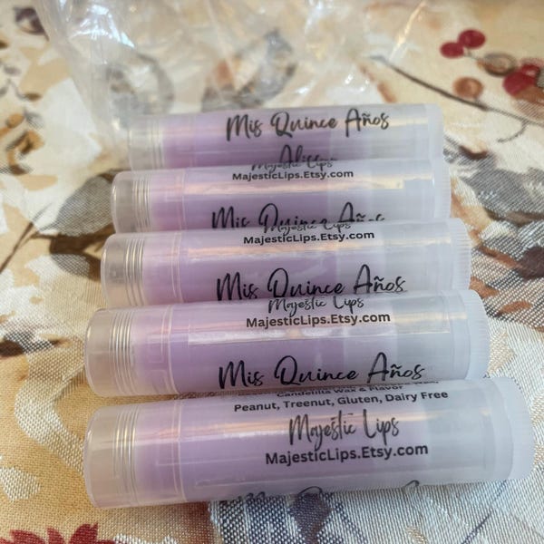 PERSONALIZED Tinted Lip Balms for Birthday Parties, Sweet Sixteen, Baby ...