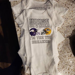 House Divided Bodysuit| Tie Breaker Shirt| Baby Announcement| Football ...