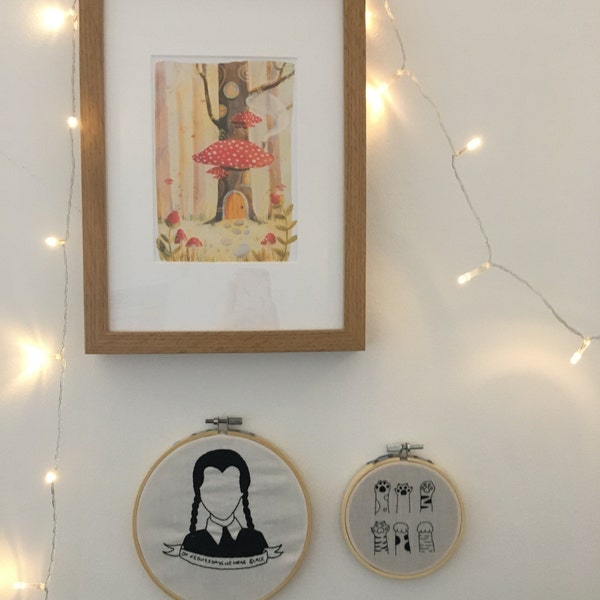 Twilight Embroidery Wall Hanging, Handmade, Wall Art, Embroidery Hoop ...