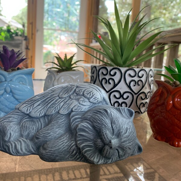 Cat Angel Statue - Persian, Himalayan, Long Haired Cat, Rag Doll ...