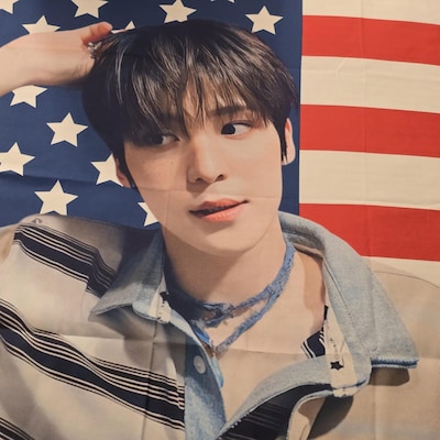 Enhypen Heeseung Ethereal Look Flag Banner, Heeseung American Tapestry ...
