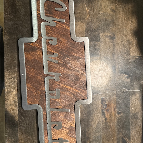 Classic Chevrolet | Chevy Emblem | Metal Art on Wood | Automotive Wall ...