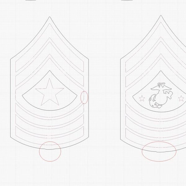 Marine Enlisted Rank SVG: USMC E2-E5 Militärdateien (Digitale Dateien ...