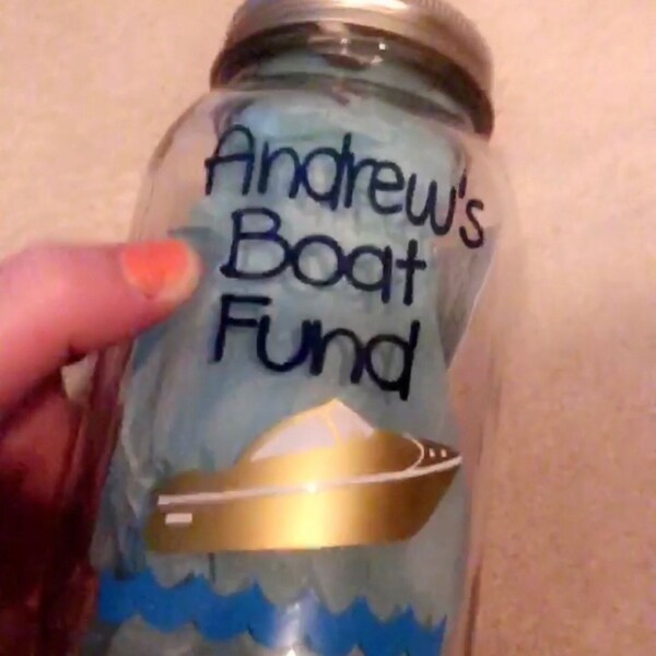Personalized Boat Funds Savings Bank, Boat Savings, New Boat Fund ...