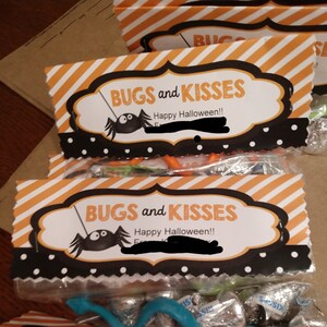 50% OFF SALE Bugs and Kisses Halloween Baggie Toppers Favor Tags ...