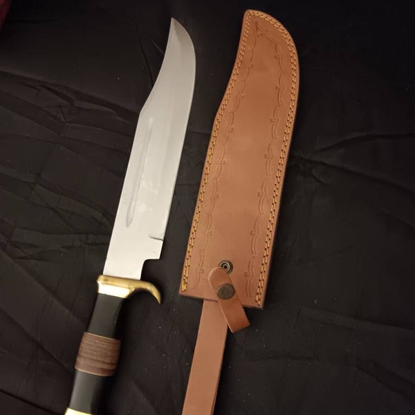 18" Large Handmade Bowie Knife, Crocodile Dundee Knife D2 Steel ...
