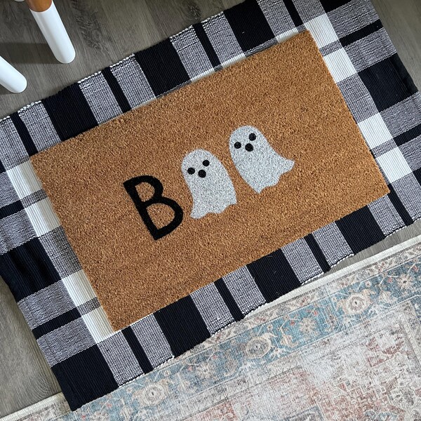 Halloween Doormat, Double Doormat, Ghost Welcome Mat, Halloween Decor ...