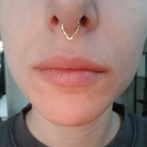 Septum Ring, Triangle Septum, Septum Ring Gold, Septum, Septum Piercing ...
