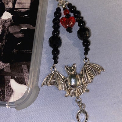 Small Goth Vampire Girl Mobile Cell Phone Charm Accessory Strap - Etsy