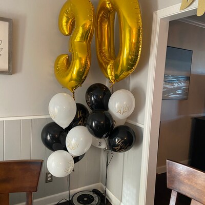 Thirty AF Balloons, Dirty 30 Balloons, 30th Birthday Party, 30th ...