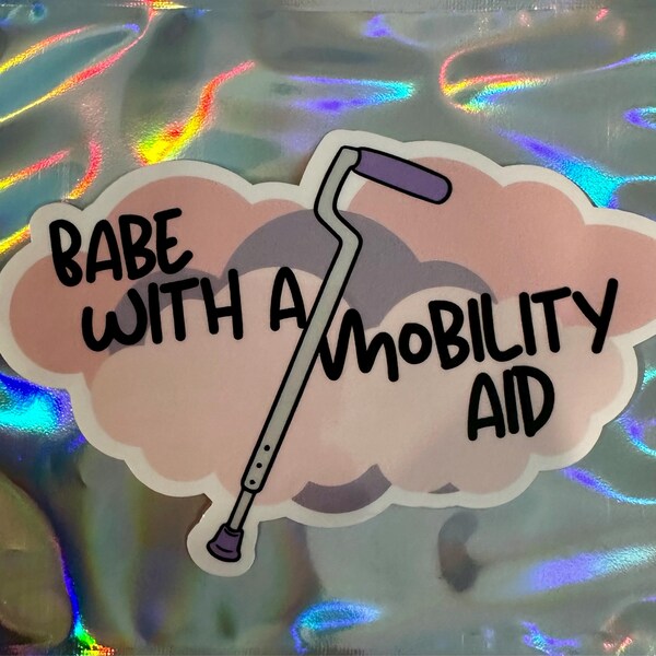 Cuter With Accessories Crutches Mobility Aid Pride Sticker for ...