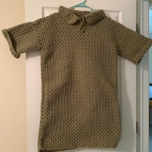 Granny Stripe Polo Crochet Pattern (pattern Only) - Etsy