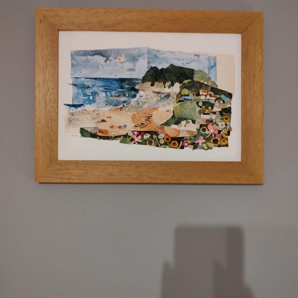 Square Boat Collage, Harbour Collage, Seaside Print - Etsy