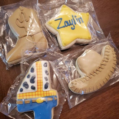 Woody Toy Story Inspired Cowboy Birthday Party Royal Icing Decorated ...