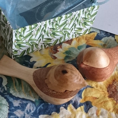 Hand Carved Wooden Comfort Birds - Etsy