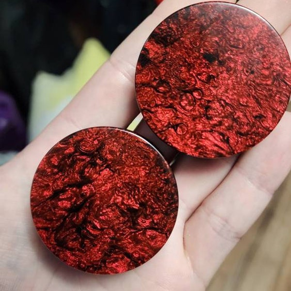 51mm Dad's Mahogany Wood Ear Plug Gauged Jewelry - Etsy