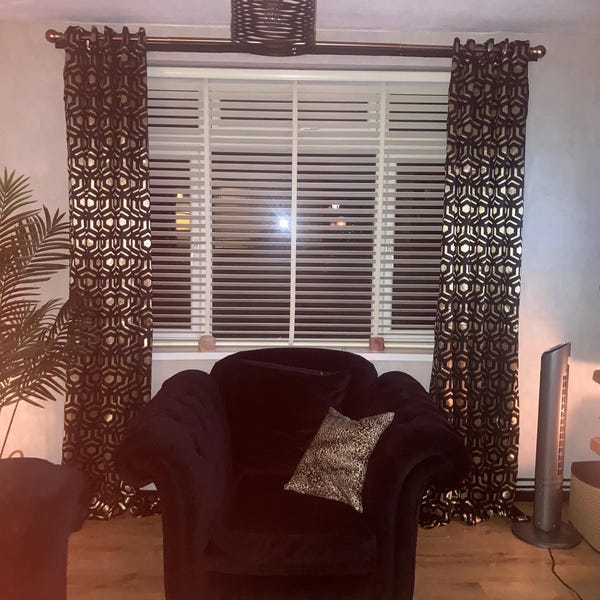 Custom Bohemian Fishnet Linen Sheer Curtain, 6 Color Options, Rod ...