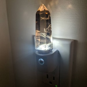 Titanium Quartz Rainbow Aura Crystal LED Gemstone Sensor Night | Etsy