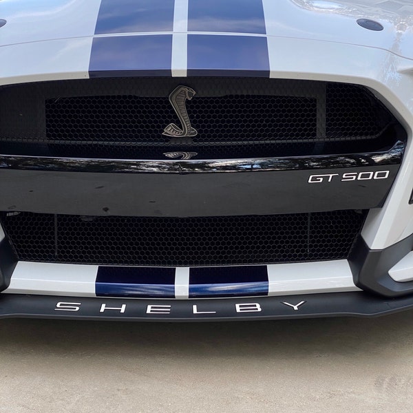 White Front Bumper Letters for Shelby GT500 2020+ Car Accessories ABS ...