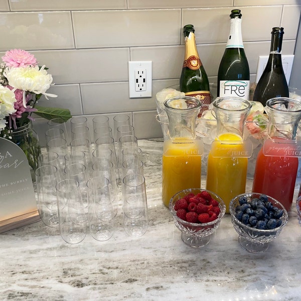 Mimosa Juice Labels Tags , Acrylic Momosa Bar Sign, Refreshment Event ...